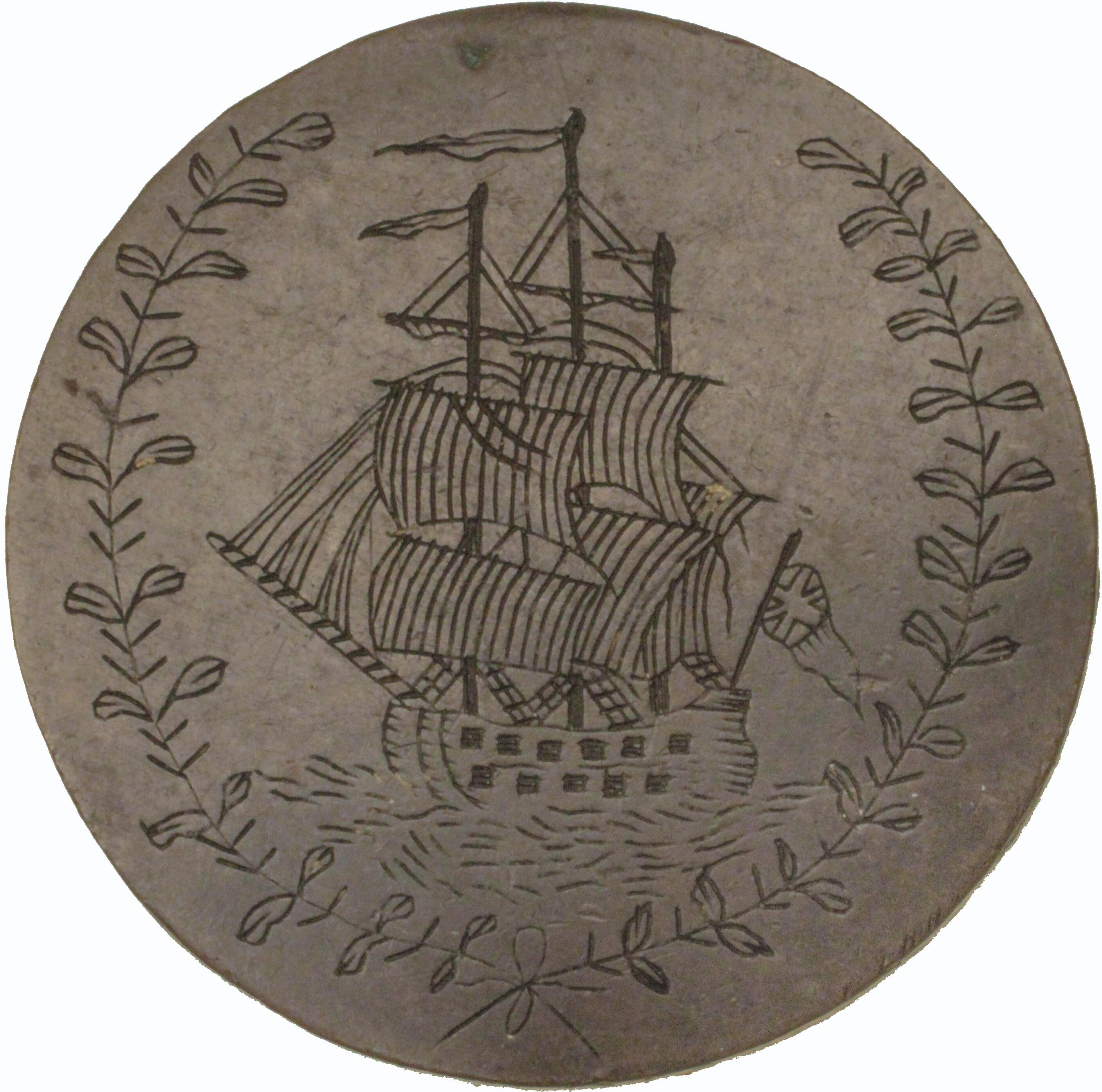 Engraved coin.
