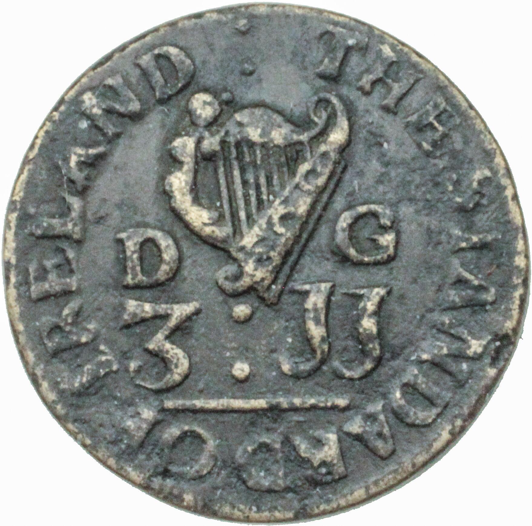 Ireland, George I. Coin-weight for a half moidore of Portugal, 1718.