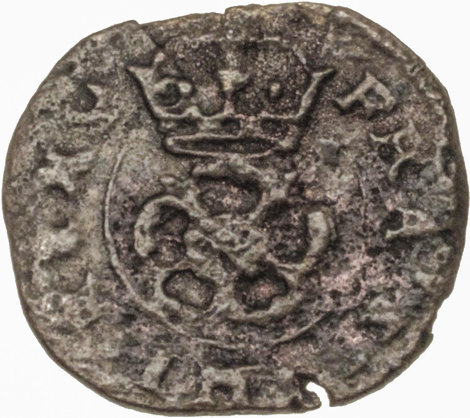 Charles I (1625-49) Rose farthing, type 4.