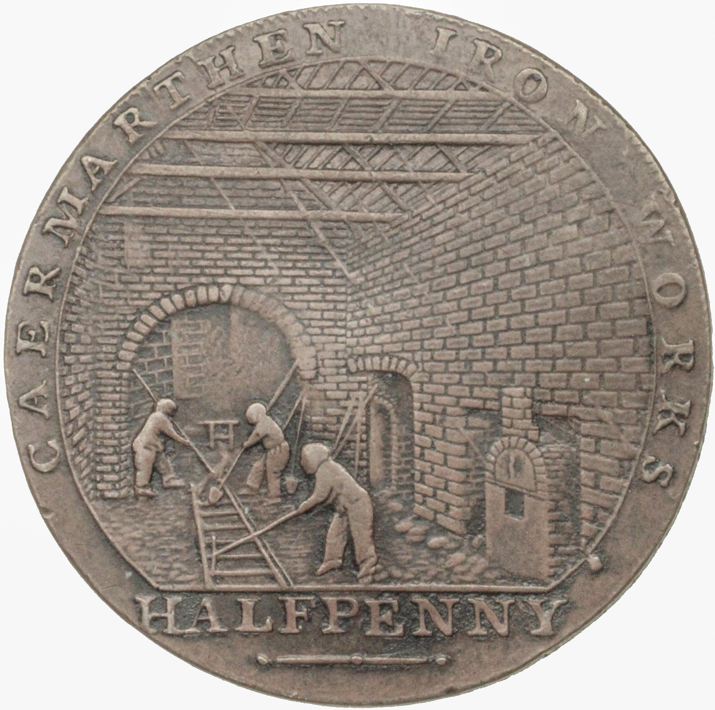 Wales, Carmarthen, John Morgan, halfpenny token