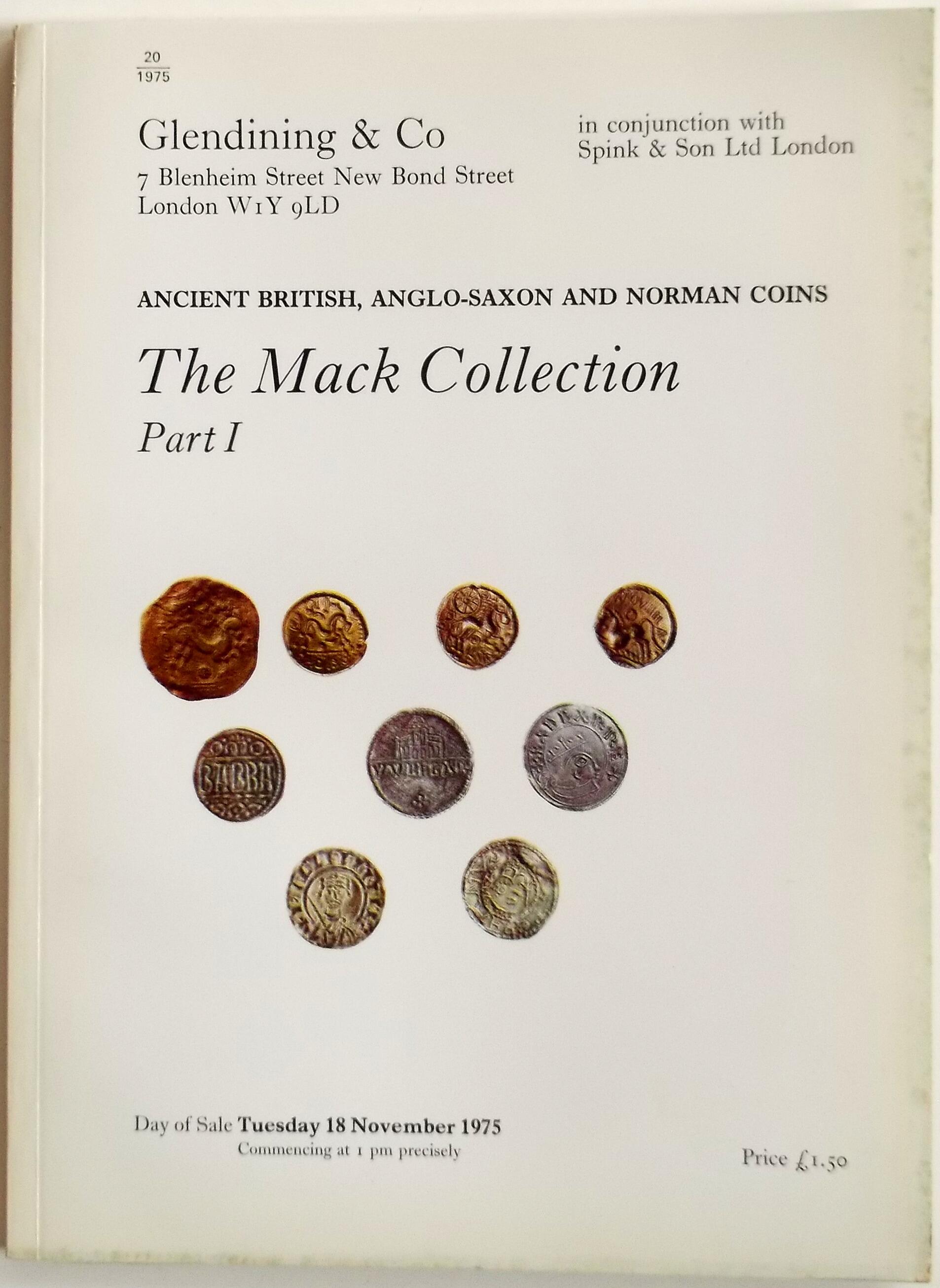 18 Nov, 1975 R P Mack Collection of Ancient British, Anglo-Saxon and ...