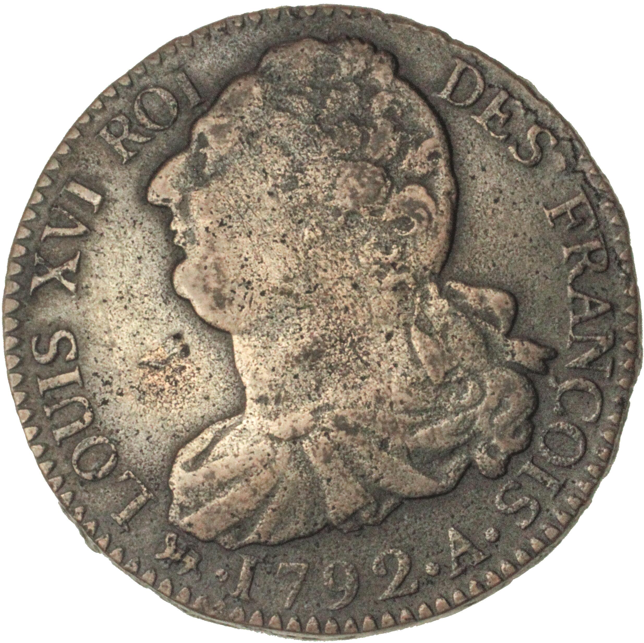 France, Louis XVI. 2 sols 1792A