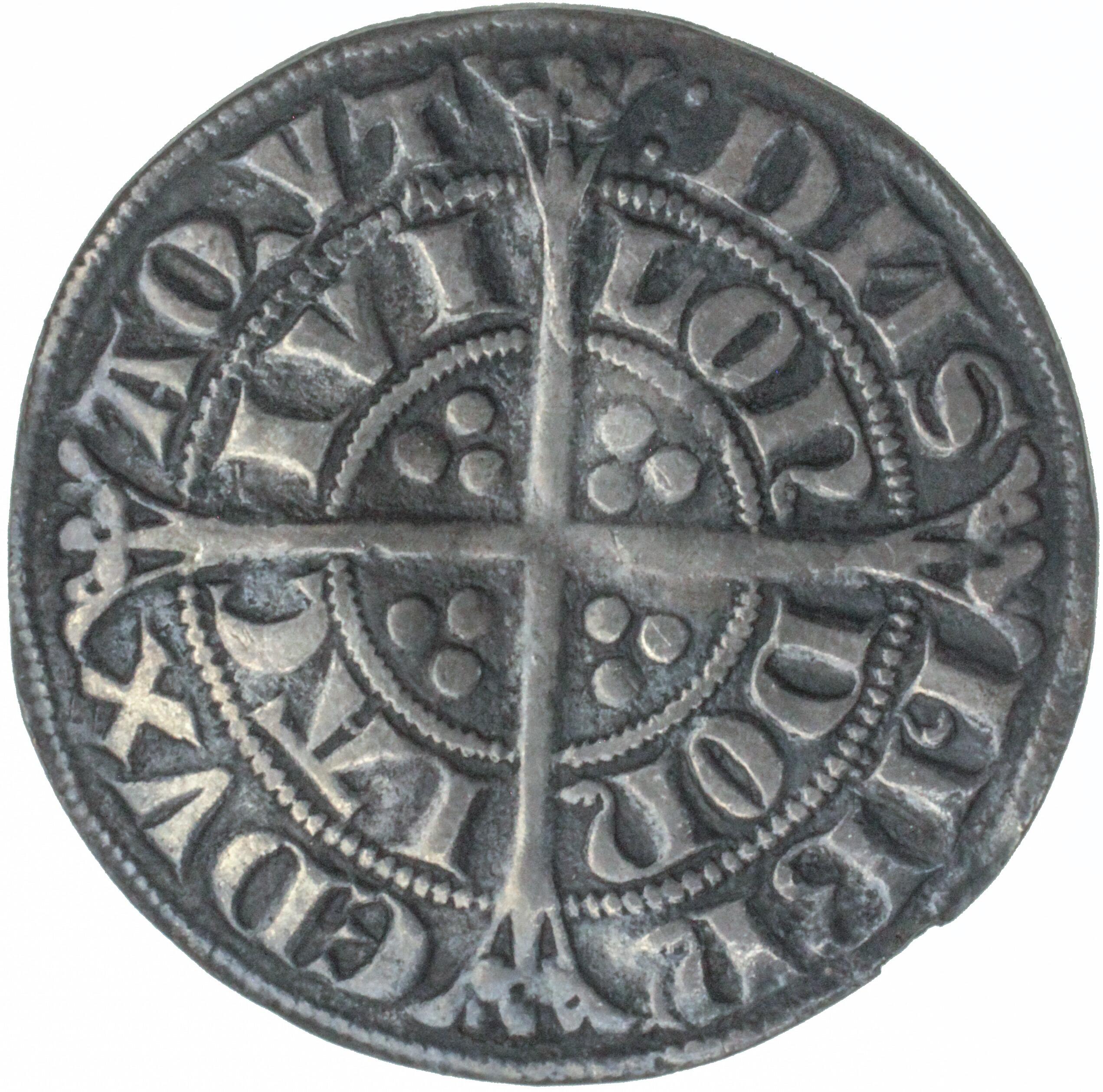 Electrotype copies of Edward I groat obverse and reverse