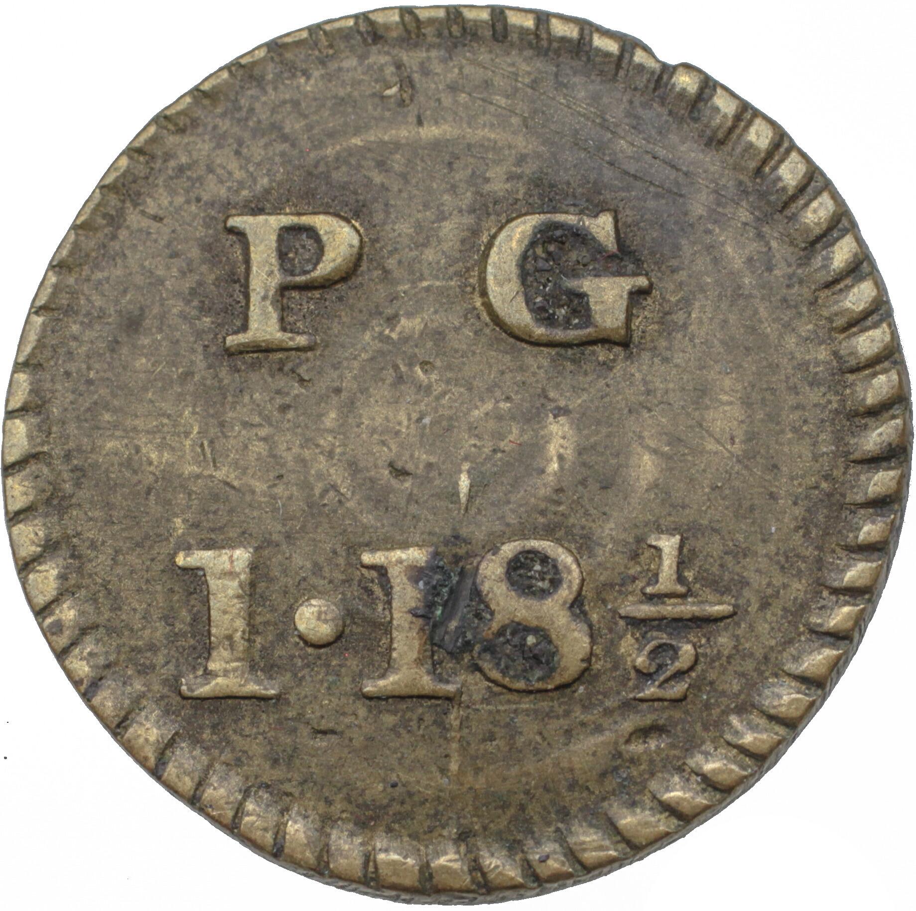 England, late 18th century, coin-weight for a Third Guinea.