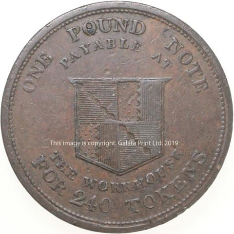 BIRMINGHAM, Workhouse. Penny token 1814.