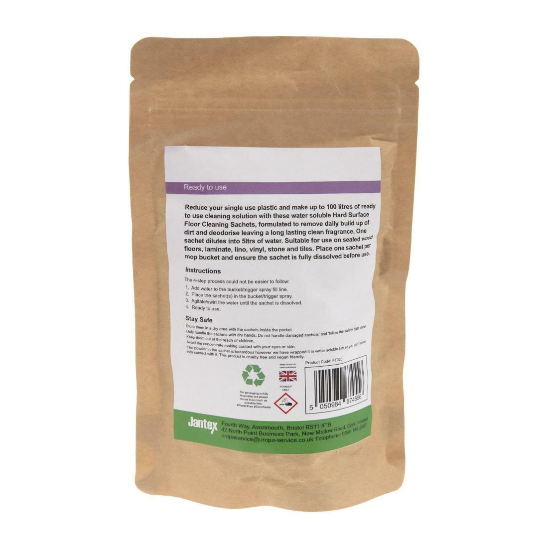 FT325 - SCFS20HSP-MGB - Jantex Green Hard Surface Floor Cleaner Sachets ...