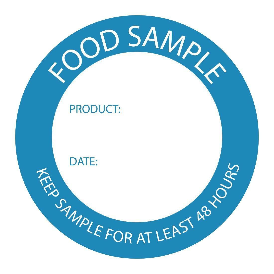 U915 - Food Sample Labels (Pack of 500) - U915