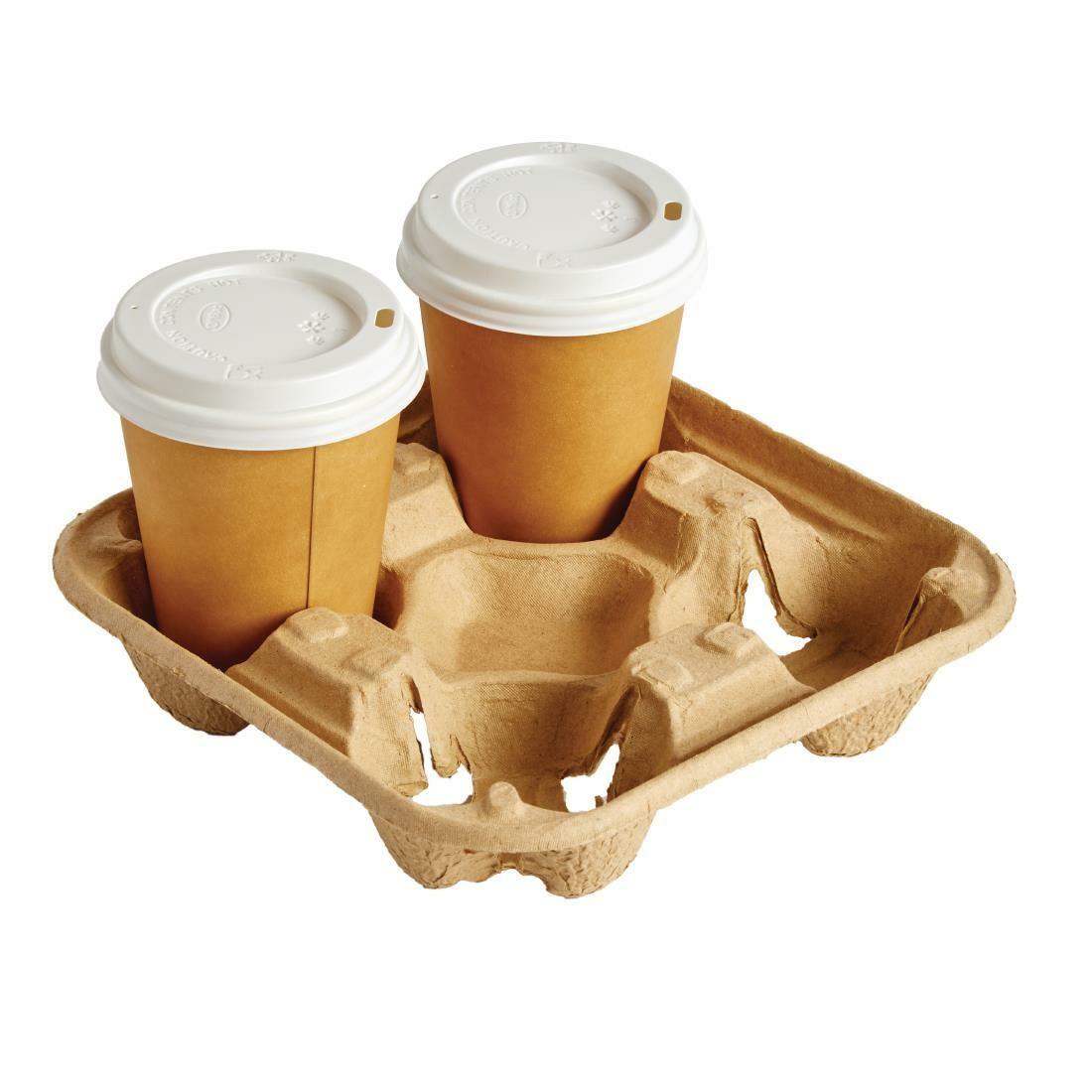 CE382 - Recyclable Cup Carrier Trays 4 Cup (Pack of 160) - CE382