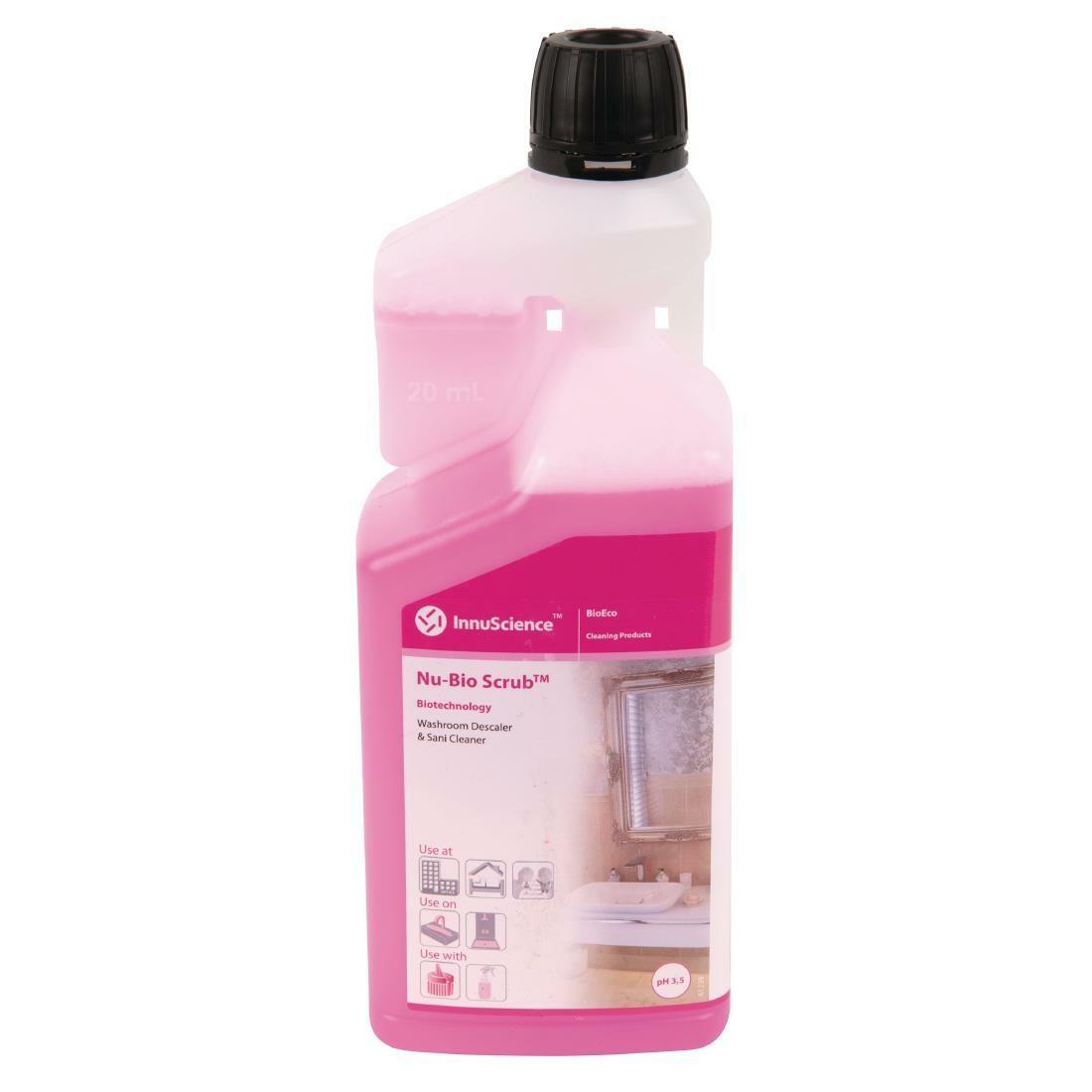FC841 - InnuScience One Flip Nu-Bio Scrub Washroom Cleaner and Descaler Super Concentrate 1Ltr (12 P