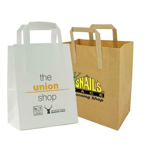 C5613 - Medium Flat Handle Paper Bag (33 X 26 X 10cm) | The Compostable ...