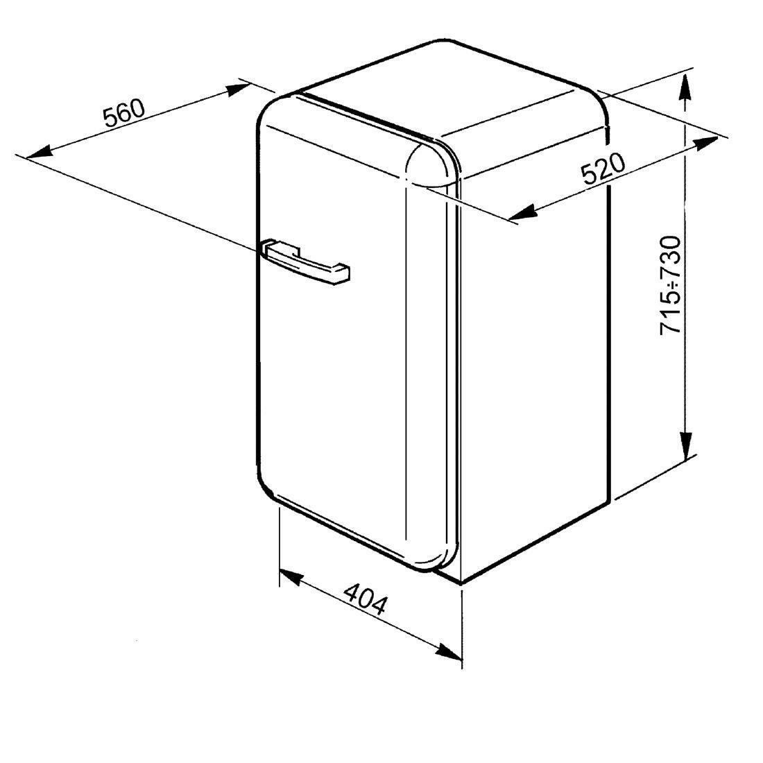 FS266 - Smeg 50s Retro Mini Bar Fridge Silver FAB5LSV5