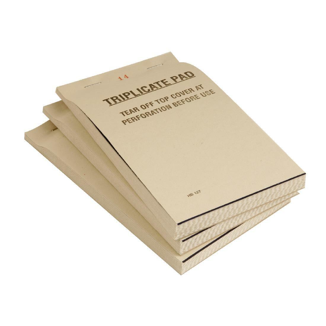 E166 - Restaurant Waiter Pads Triplicate (Pack of 50) - E166