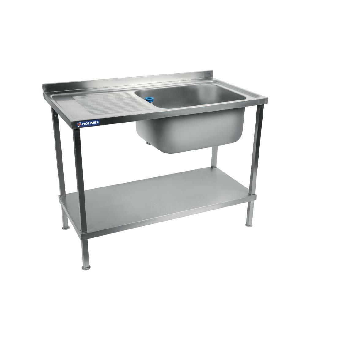 DR060 - NSS10060LD - Holmes Fully Assembled Stainless Steel Sink Left Hand Drainer 1000mm - DR060