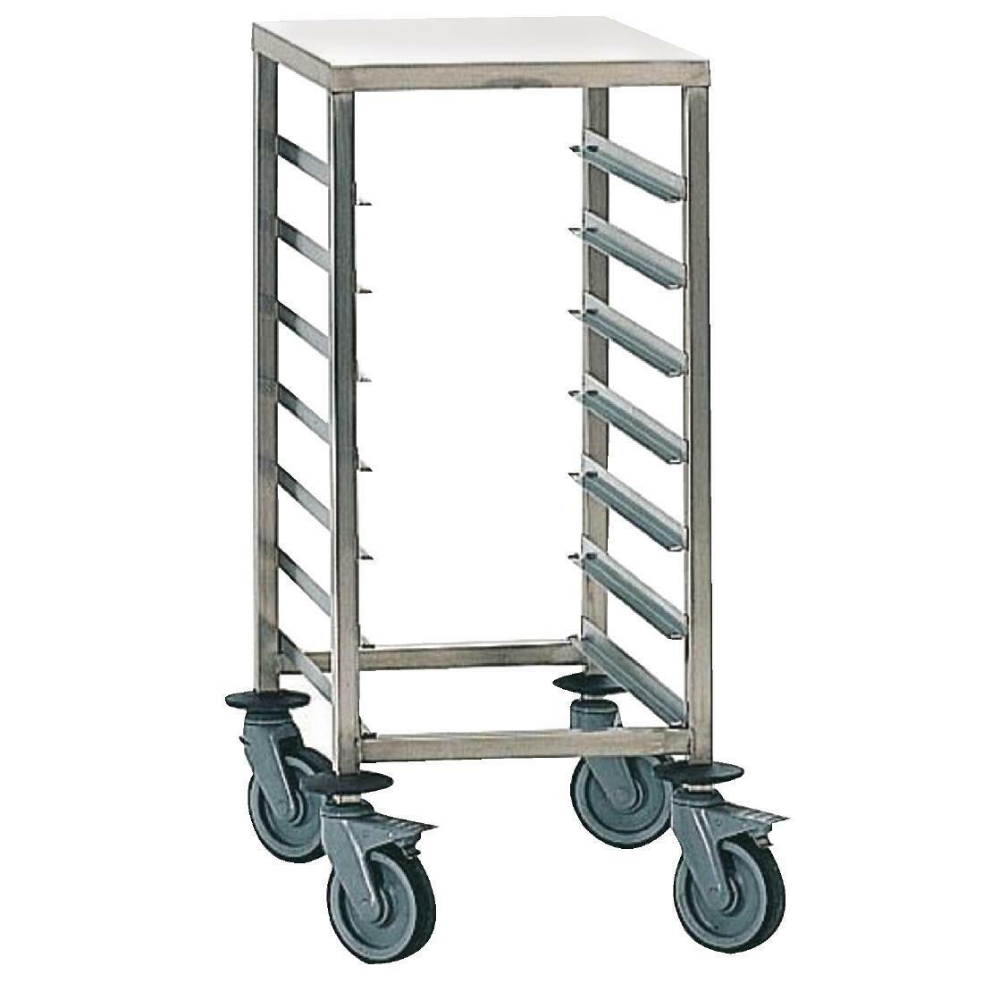P057 - Matfer Bourgeat Full Gastronorm Racking Trolley 7 Shelves - P057