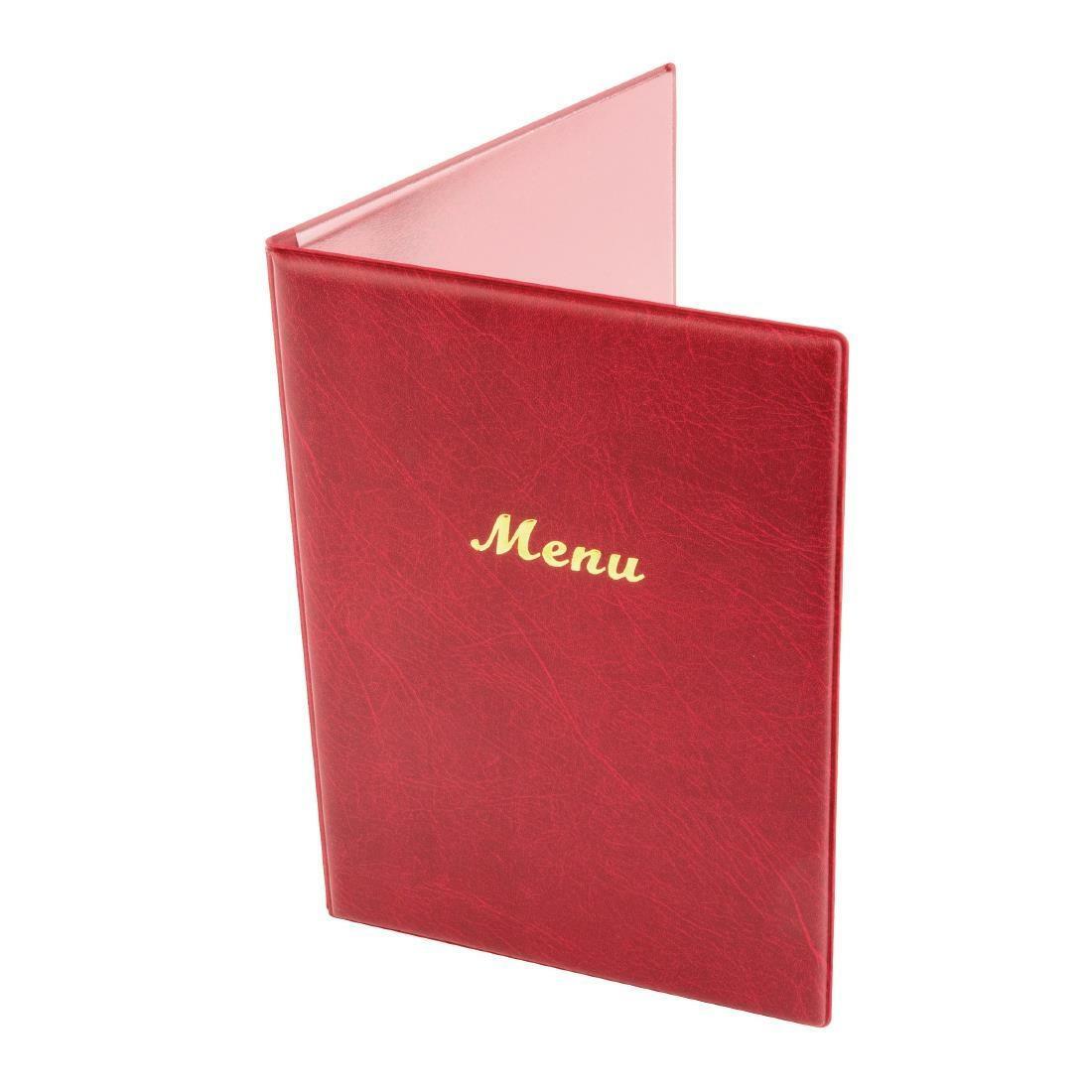 E218 - E218 - Olympia PVC Menu Cover A4 Burgundy - E218