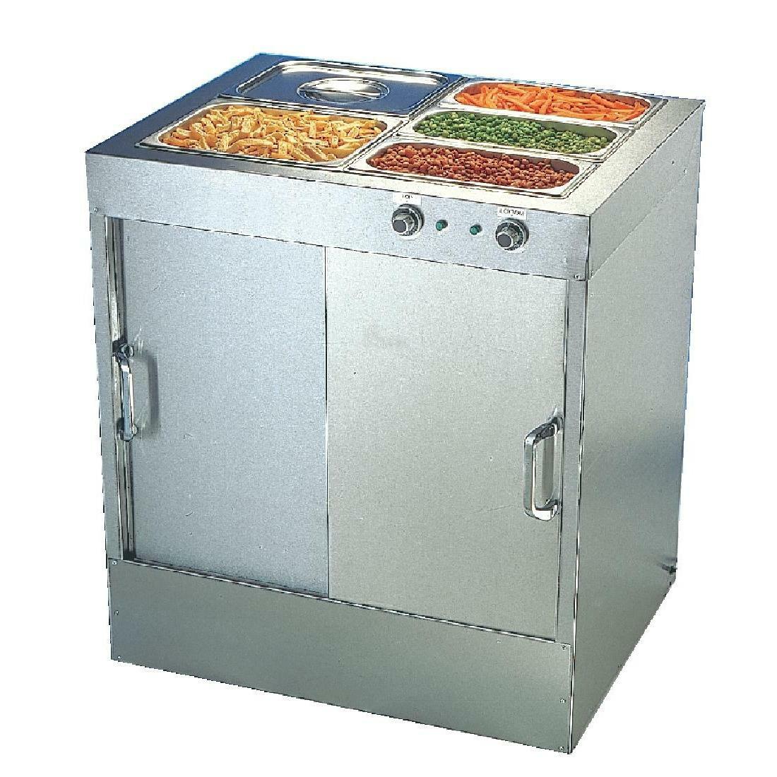 G045 - Buffalo Hot Cupboard with Bain Marie Top 30 plates - G045