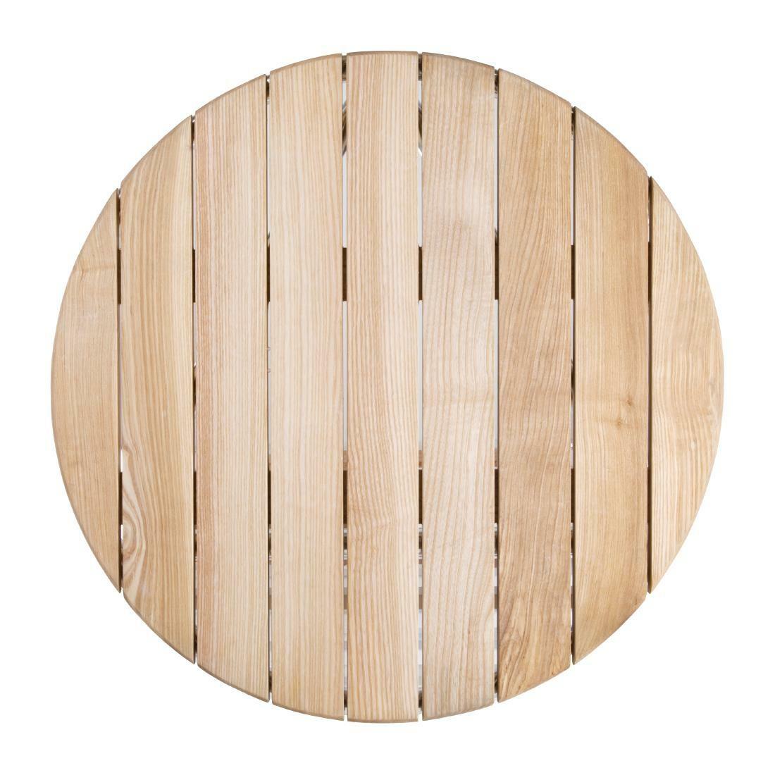 GL981 - MDF-3-3s - Bolero Round Ash and Aluminium Table 600mm - GL981
