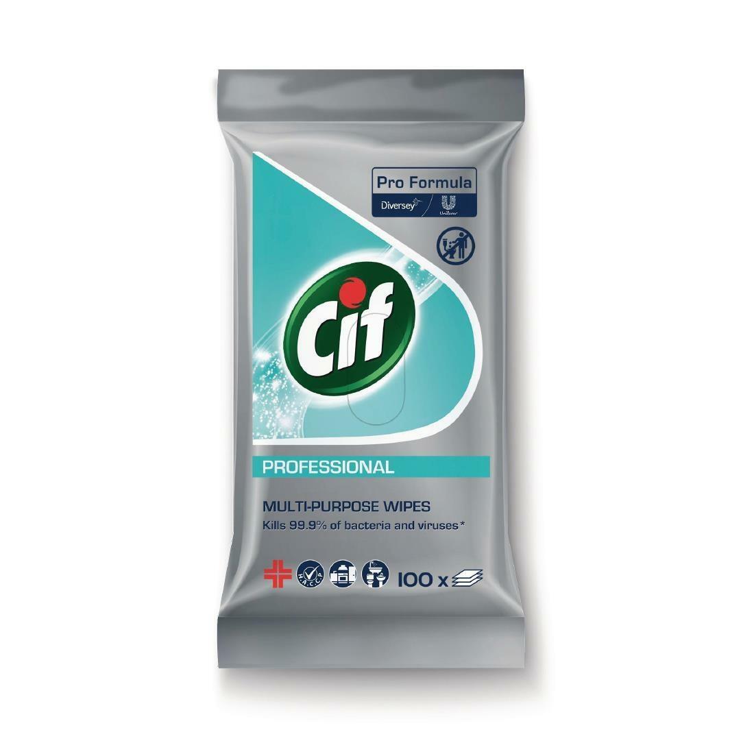 DF142 - CIF Pro Formula Multi-Purpose Disinfectant Wipes (100 Pack) - DF142