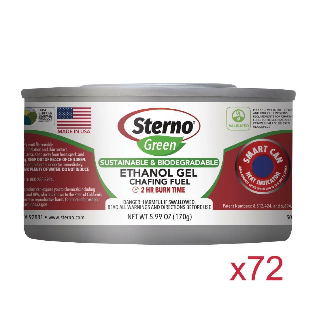 SA607 - Sterno Green Ethanol Gel Chafing Fuel 2 Hour (Pack of 72)