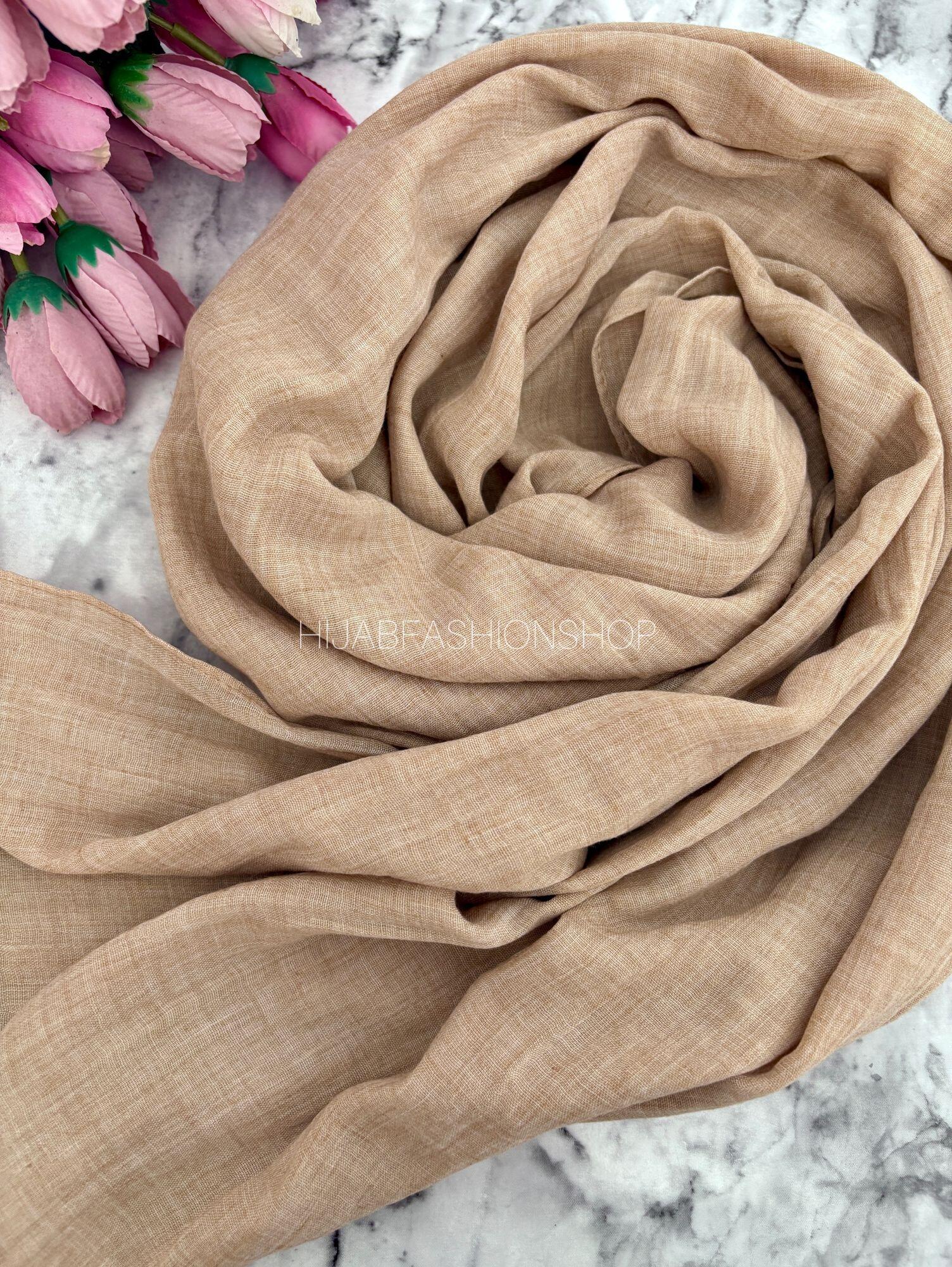 Plain Cotton Hijab - Linen | HIJAB FASHION SHOP