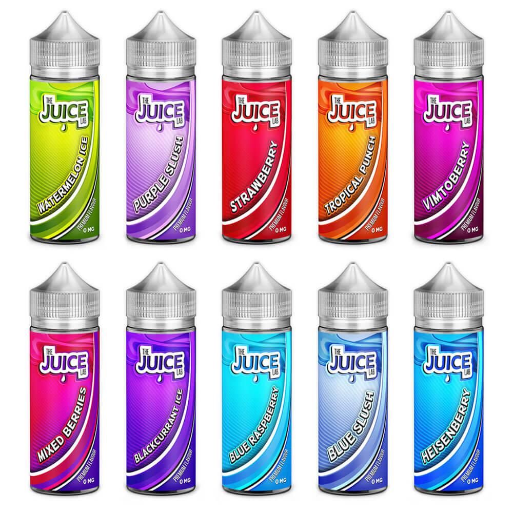 The Juice Lab E liquid Shortfill Blue Slush, Cherry Ice, Heisenberry- £8.40