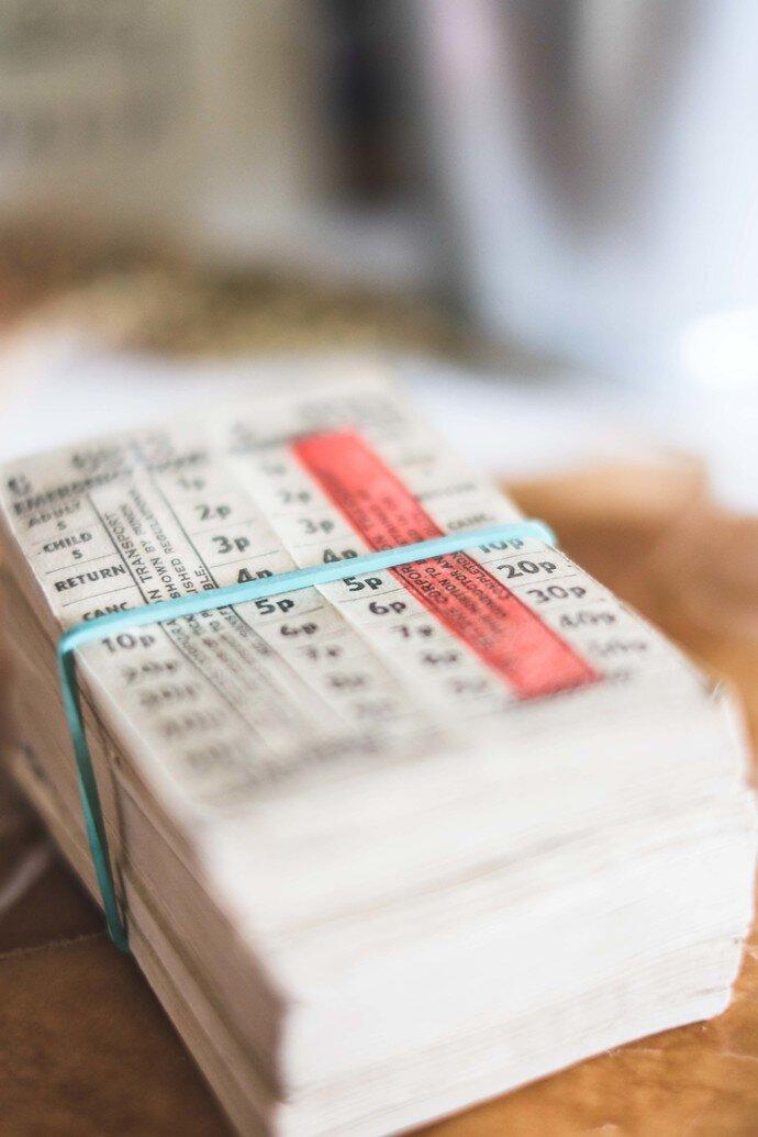 Vintage English / British emergency bus tickets - perfect for Travelers ...