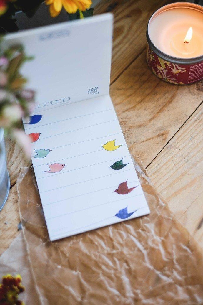 Subikawa postcard pad - Star - 10 postcards with 5 different designs