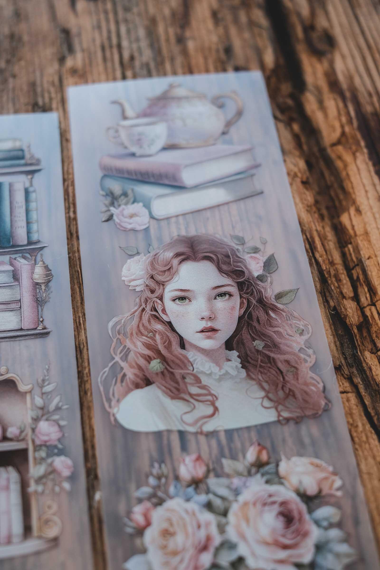 Pale rose academia - London Gifties frosted PET crystal ink 6cm washi ...