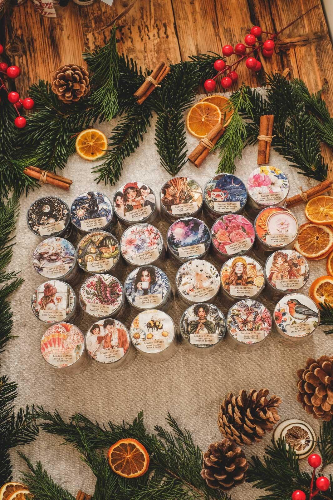 *LAST 2 LEFT!* Washi advent 2025* with 48x 6cm UNWRAPPED London Gifties ...