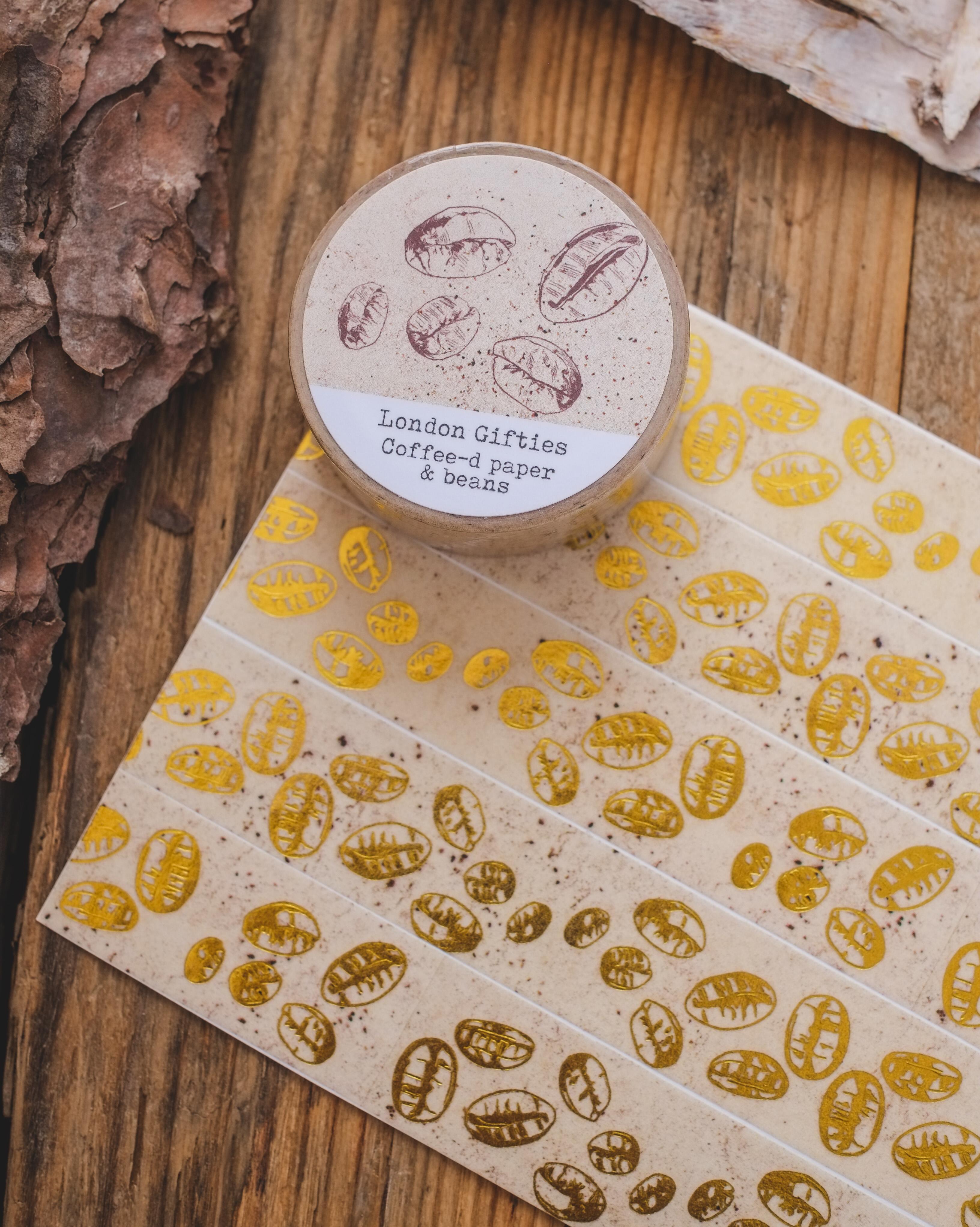 Coffee'd paper & beans - London Gifties 2cm wide foil washi tape 10m long