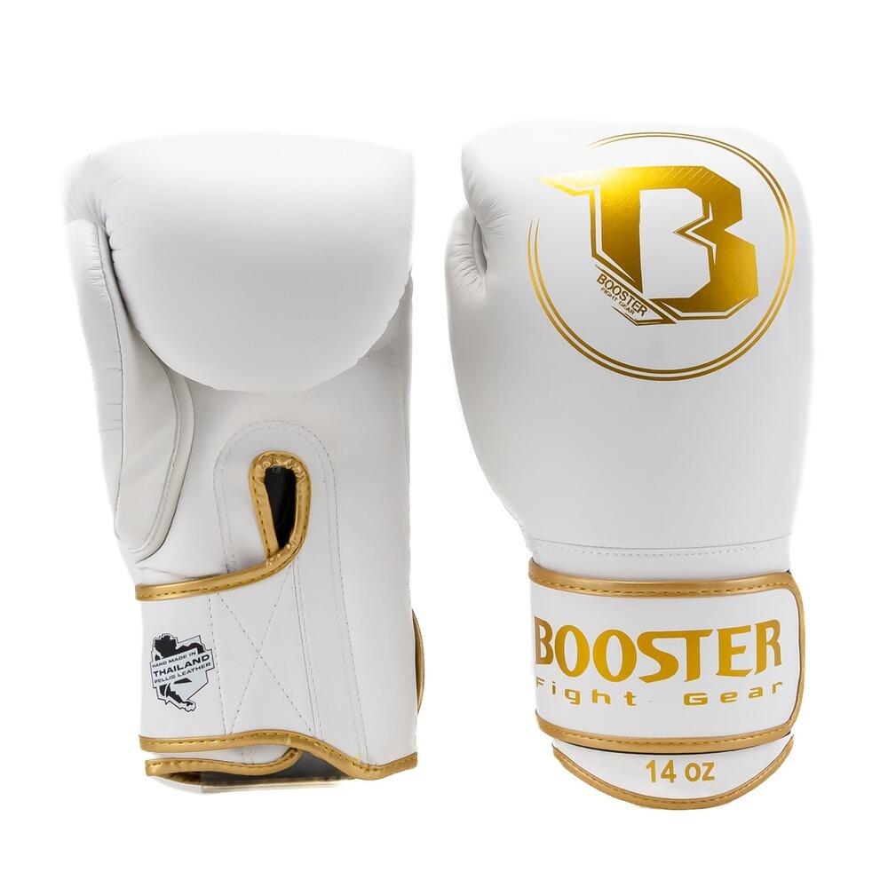 Booster Pro White & Gold VX Boxing Gloves