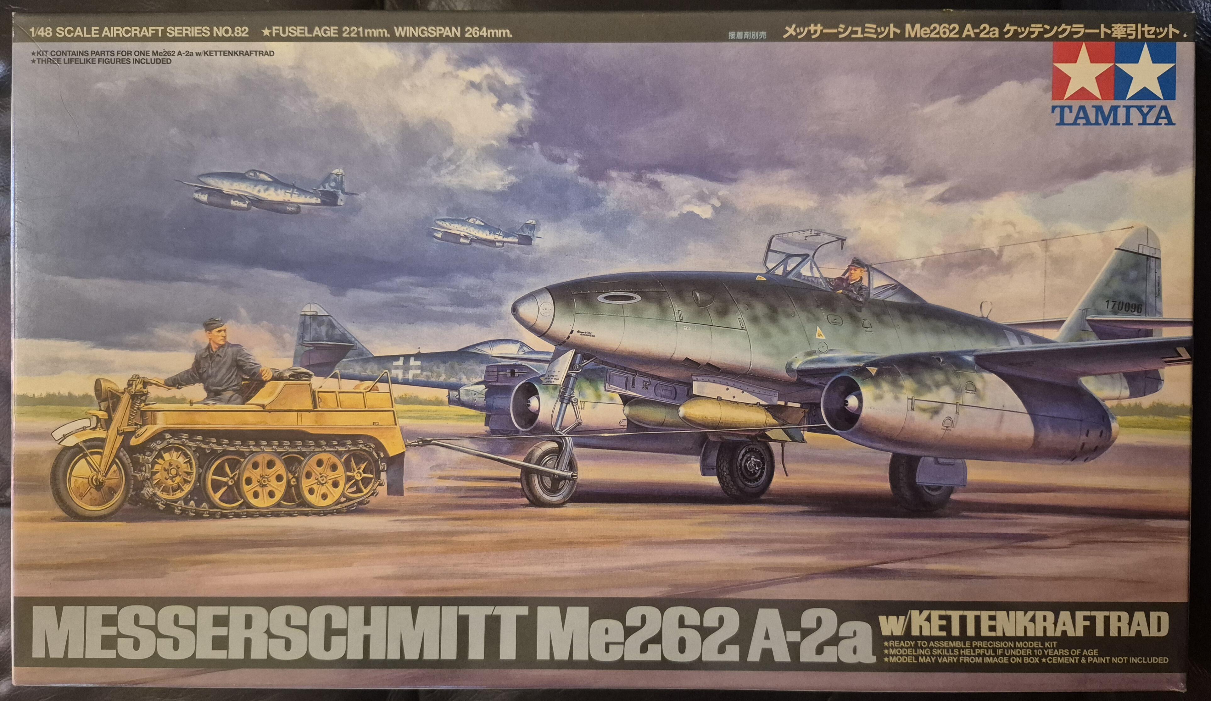 Messerschmitt Me262 A-2a w/Kettenkraftrad item 61082-3200 by Tamiya