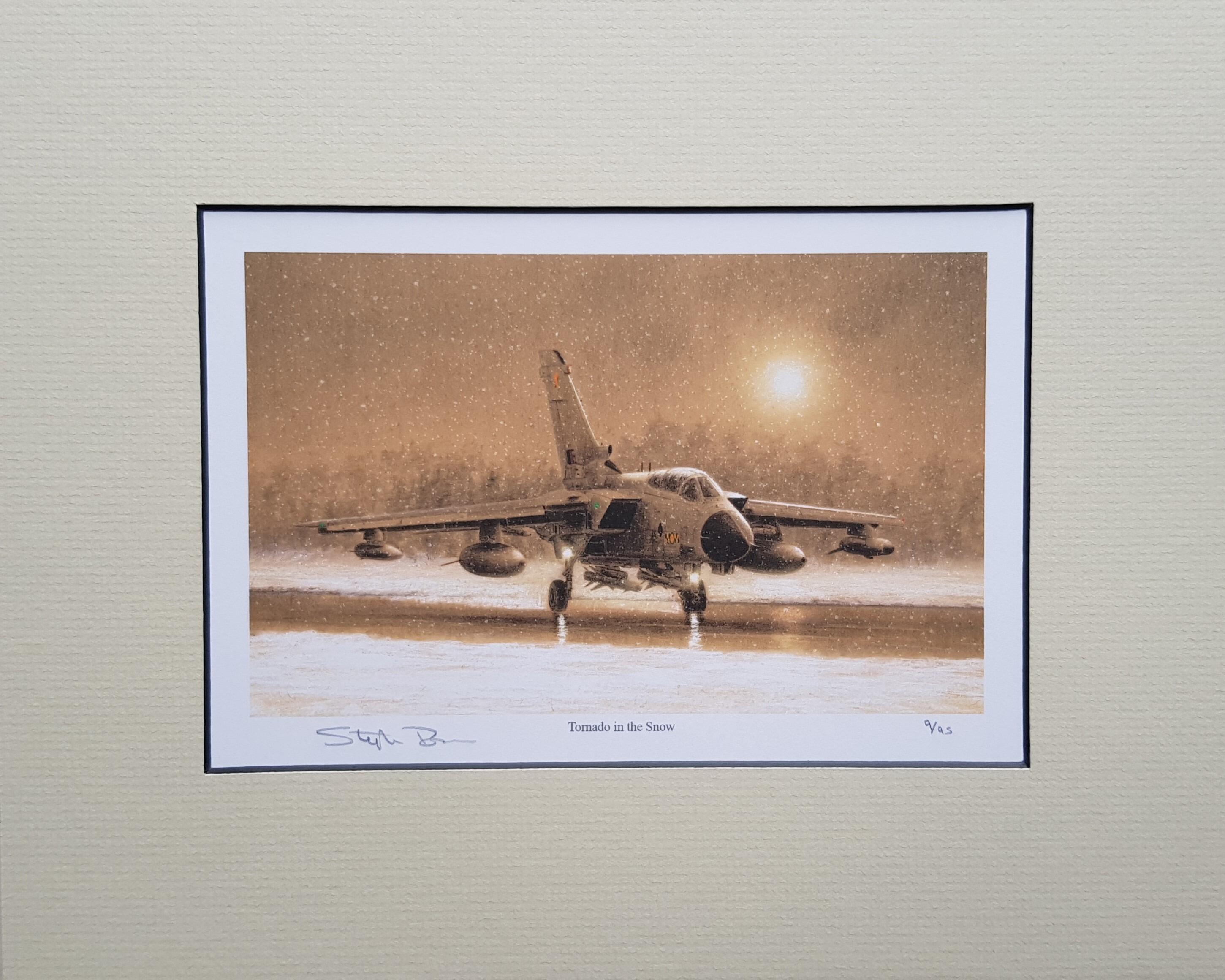 Tornado in the Snow by Stephen Brown - Small Graphite Cameo Print
