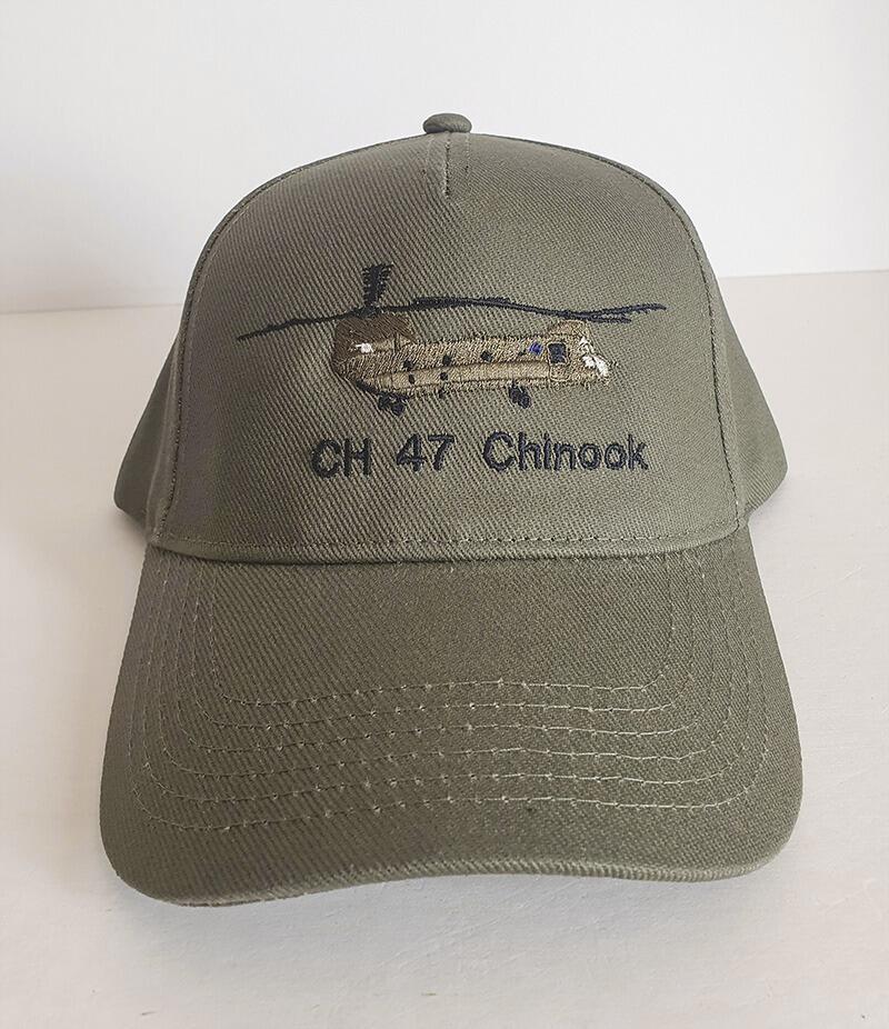 British Army CH 47 Chinook Baseball Cap - Olive Green Premium Quality.
