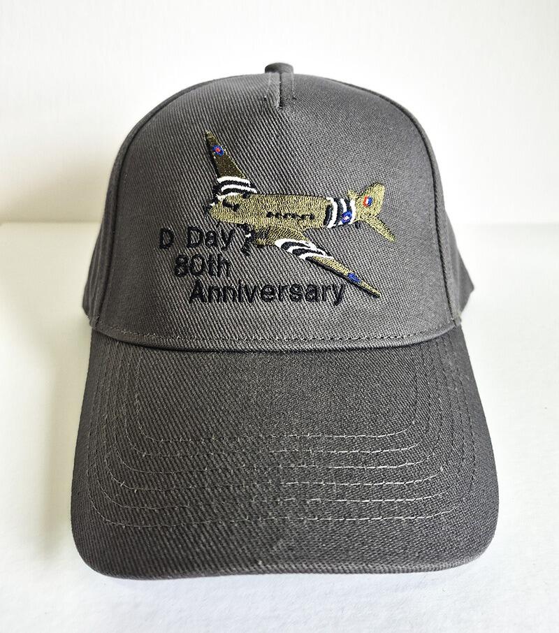 RAF Dakota D-Day Baseball Cap - Light Grey - Premium Quality.