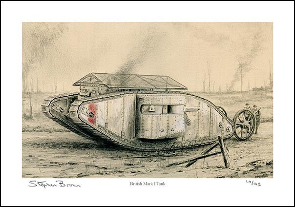 British Mark I Tank - WW1 - Limited Edition Card