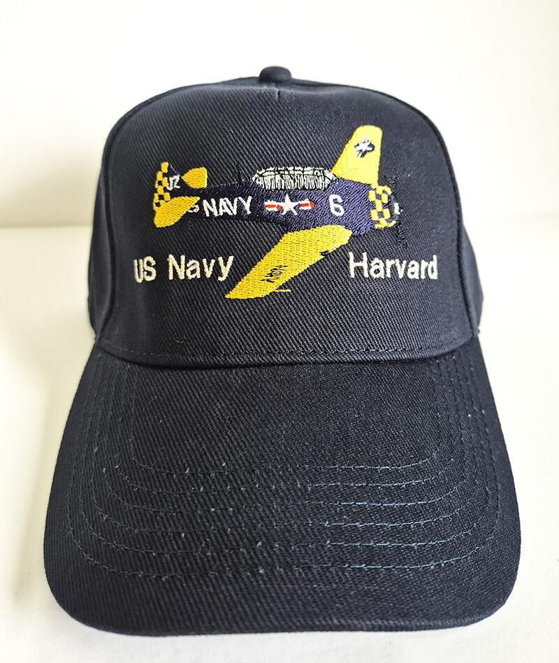 Harvard T-6 Texan US Navy Baseball Cap - Black - Premium Quality.