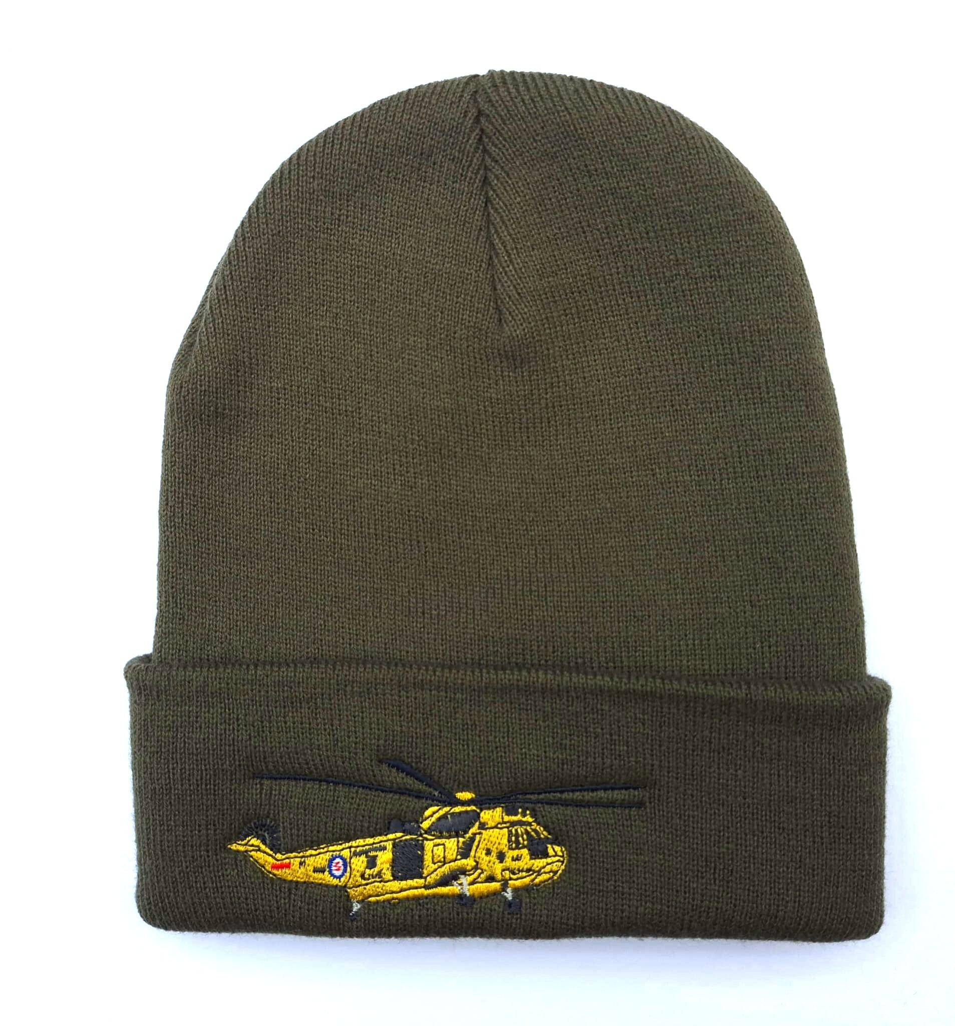 Westland Sea King Royal Navy Beanie Hat - Olive Green