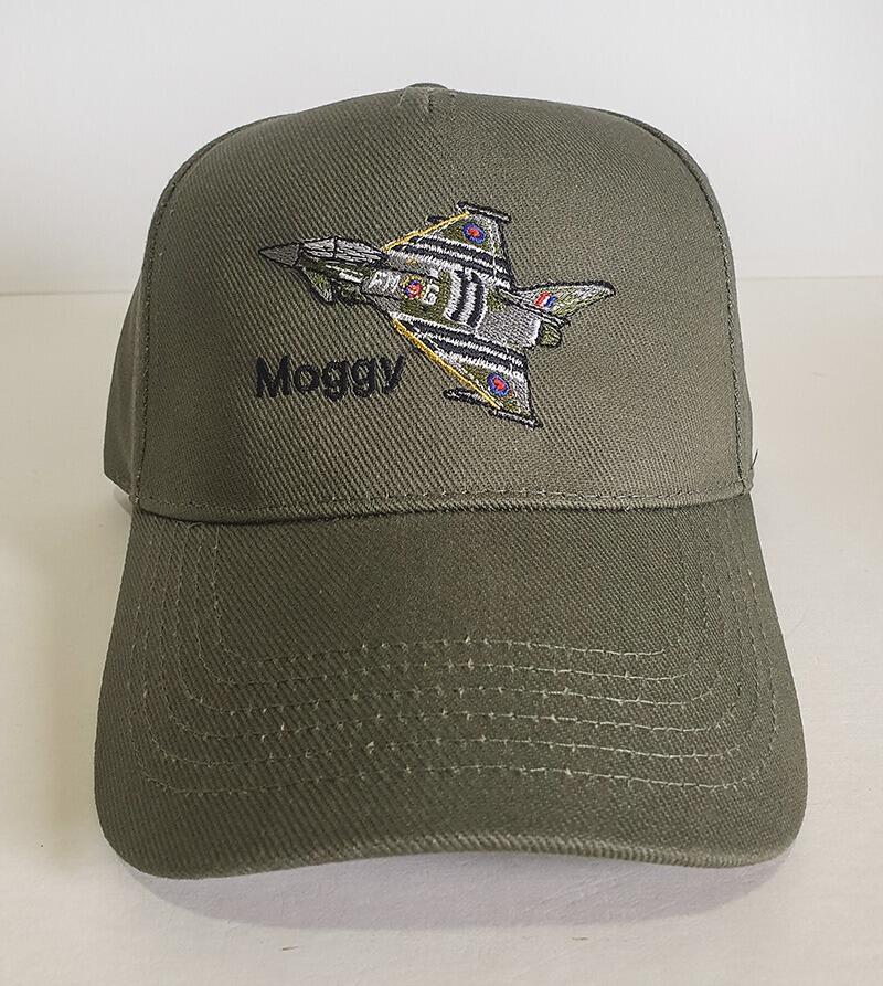 RAF Typhoon FGR4 'Moggy' Baseball Cap - Olive Green - Premium Quality.