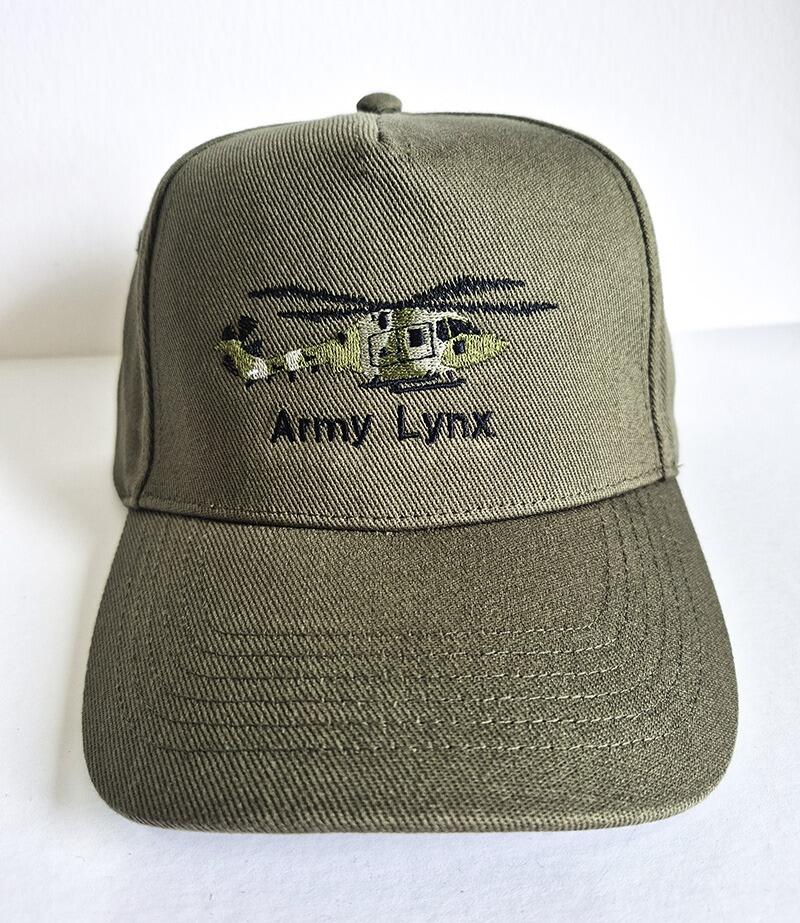 Westland Lynx British Army Helicopter Baseball Cap - Olive Green.