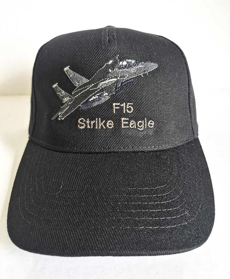 F-15 Strike Eagle Baseball Cap - Black - Premium Quality.