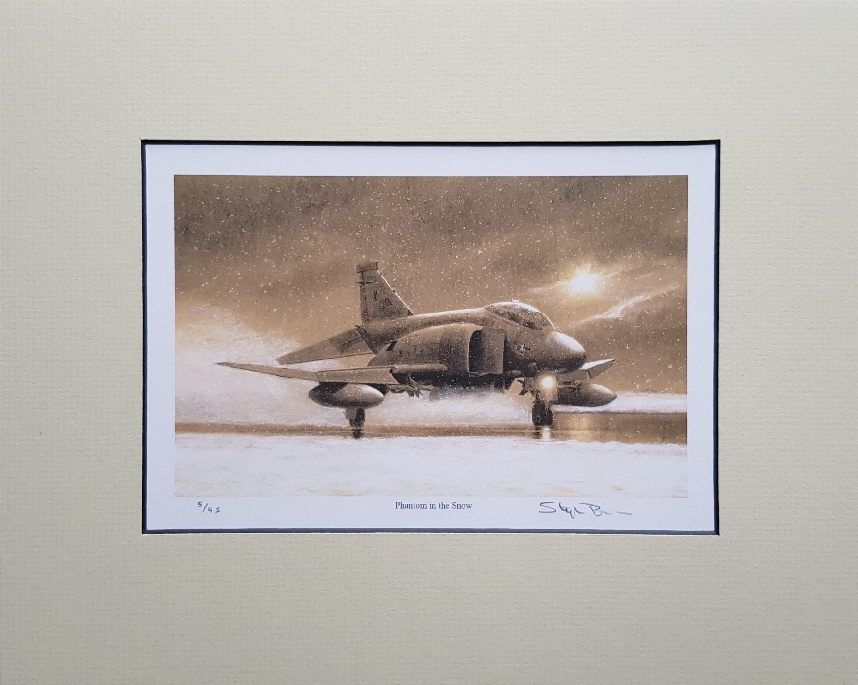 Phantom in the Snow by Stephen Brown - Small Graphite Cameo print