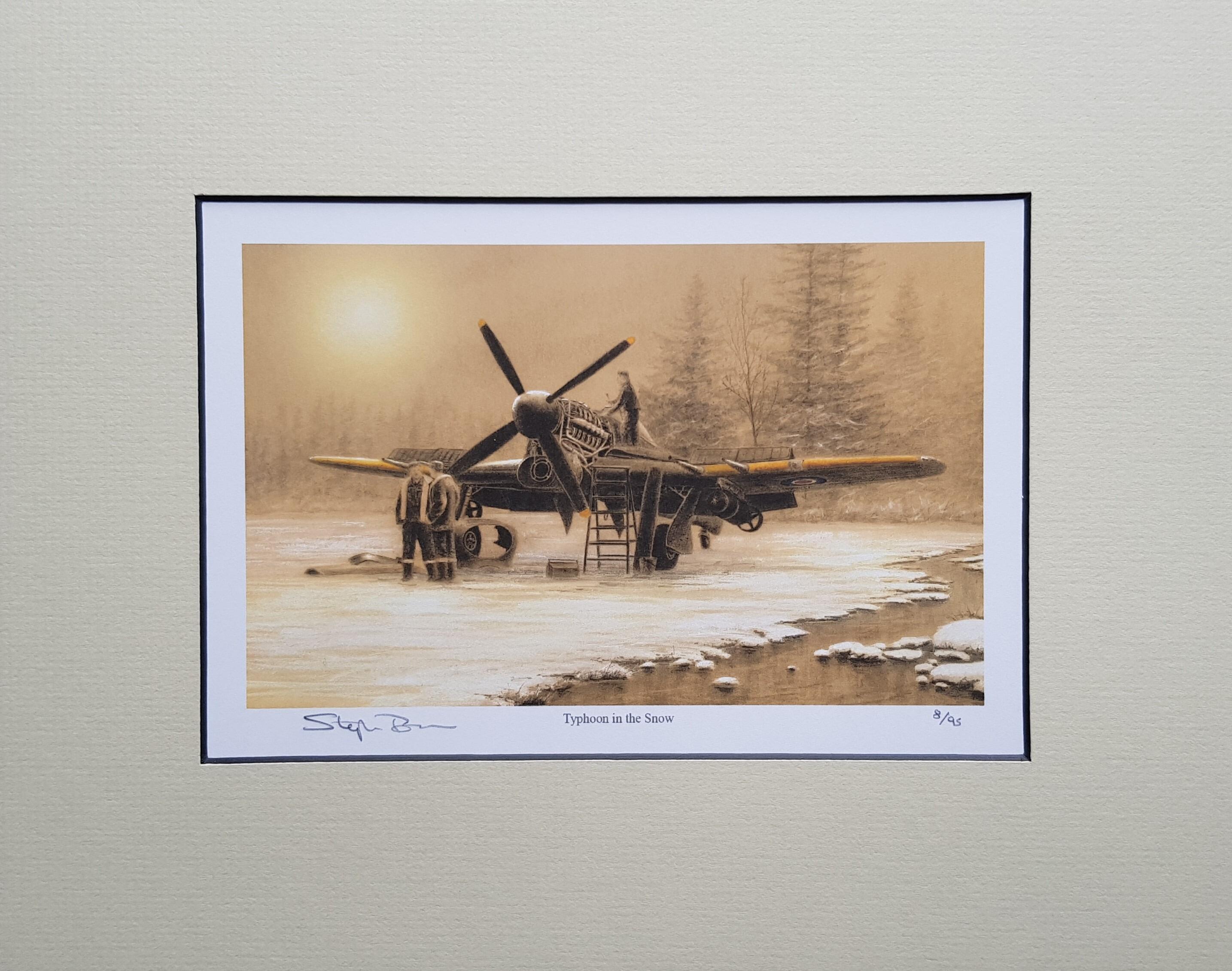 Typhoon in the Snow by Stephen Brown - Small Graphite Cameo Print