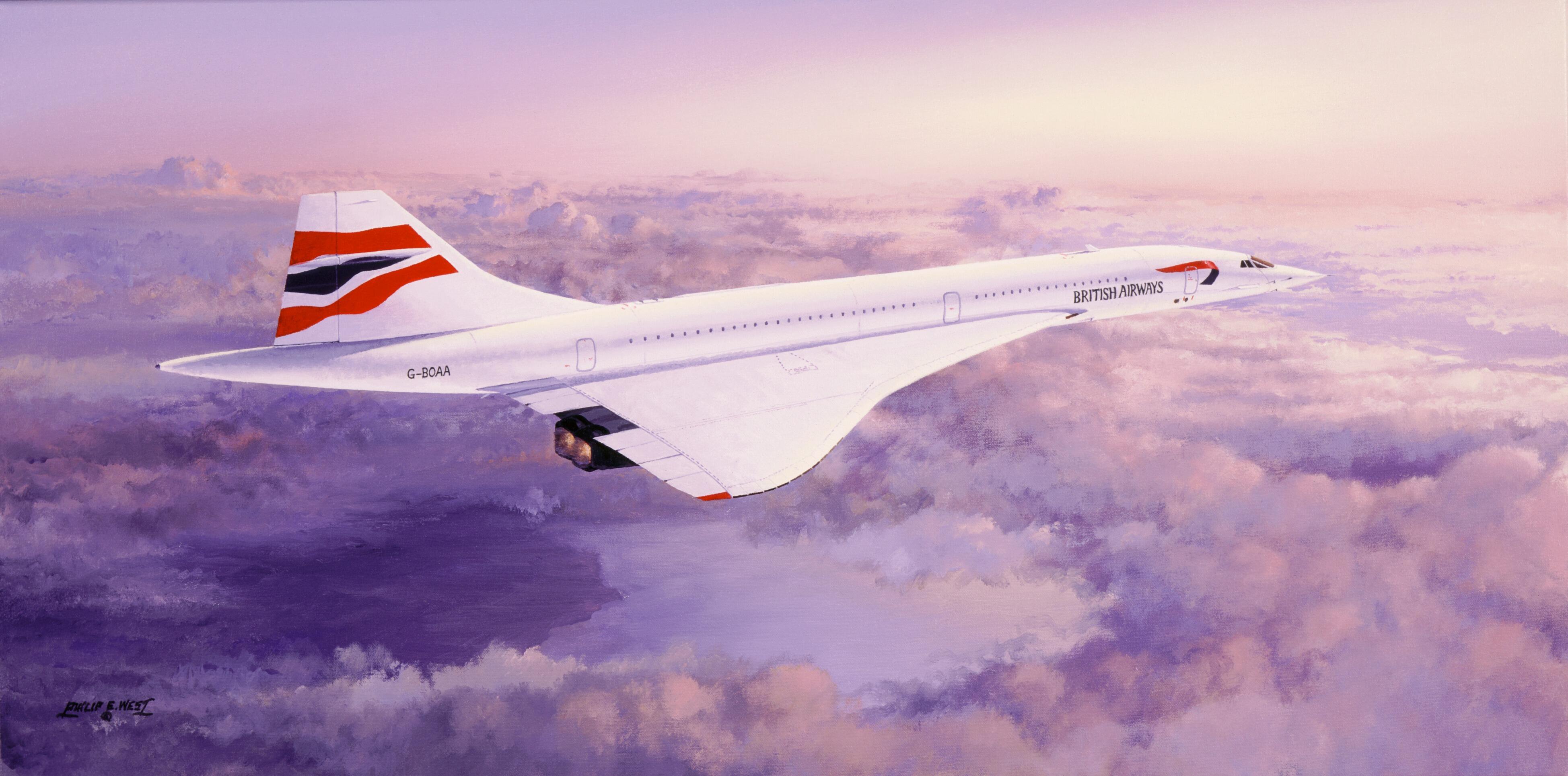 Concorde Queen of the Skies by Philip West - Greetings Card