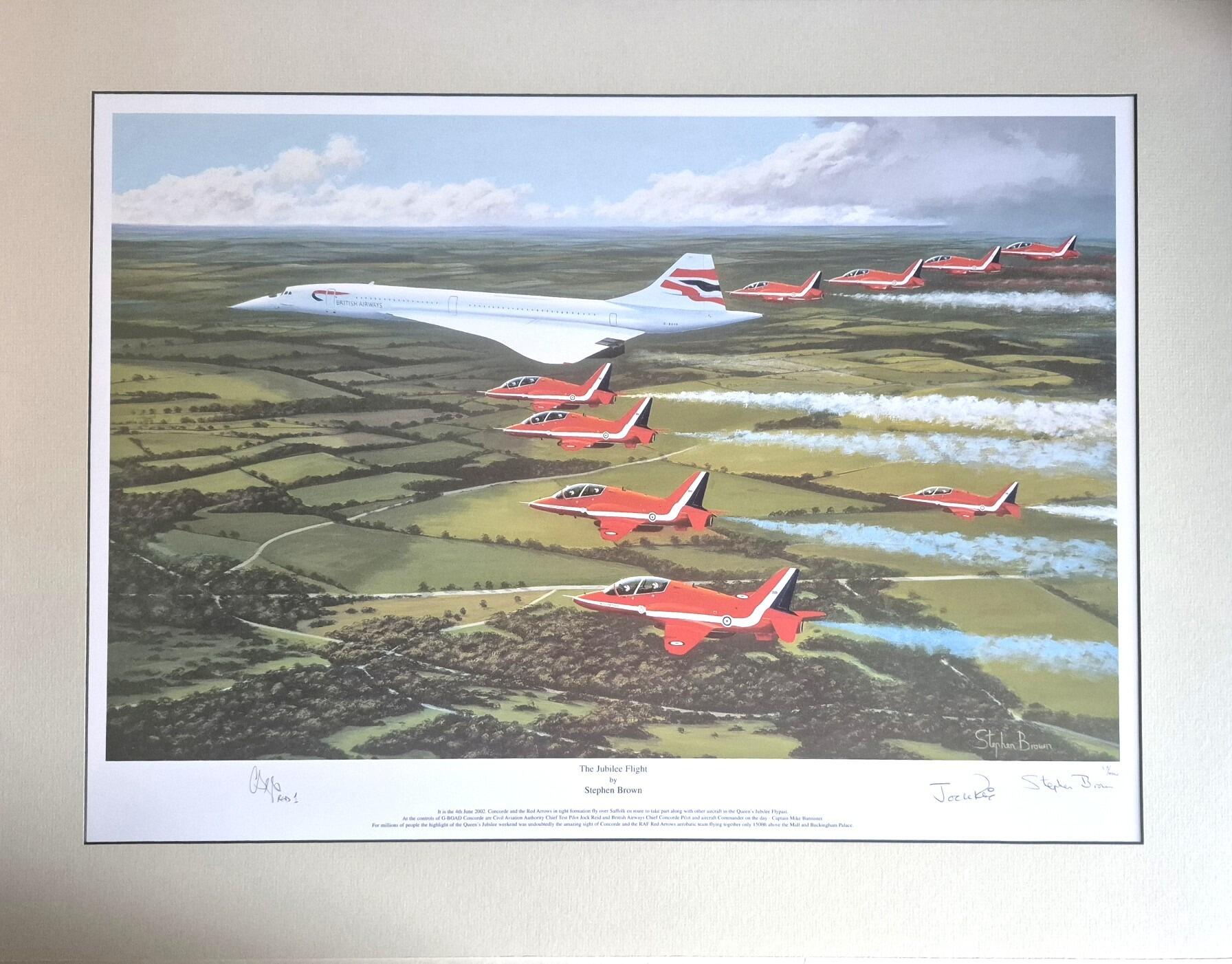 Concorde - The Jubilee Flight by Stephen Brown Primary Mounted Edition