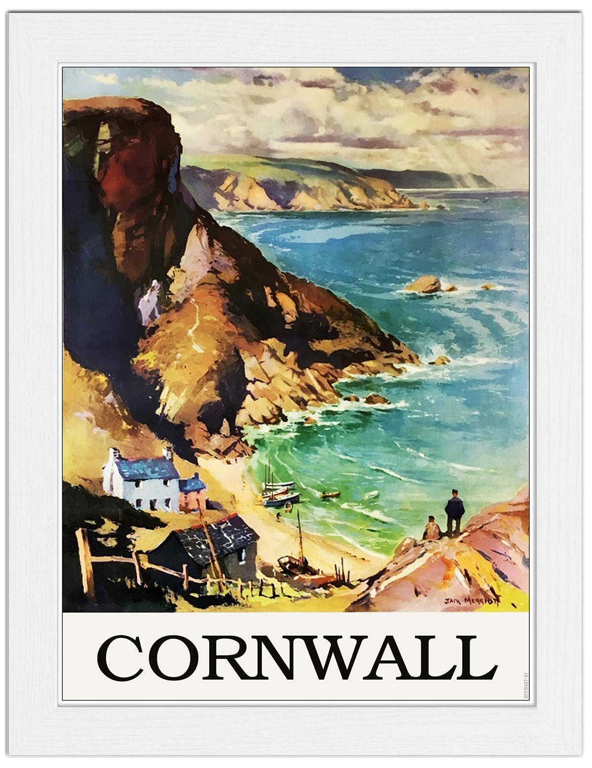 Cornwall Travel Poster : Art Print £7.99 / Framed Print £22.99 / T ...
