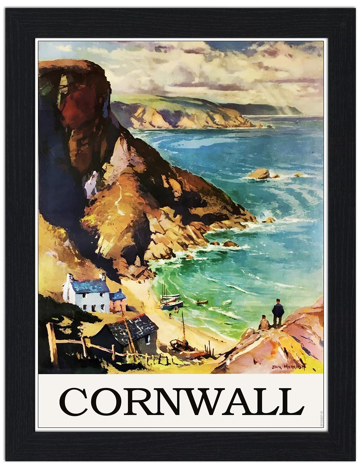 Cornwall Travel Poster : Art Print £7.99 / Framed Print £22.99 / T ...