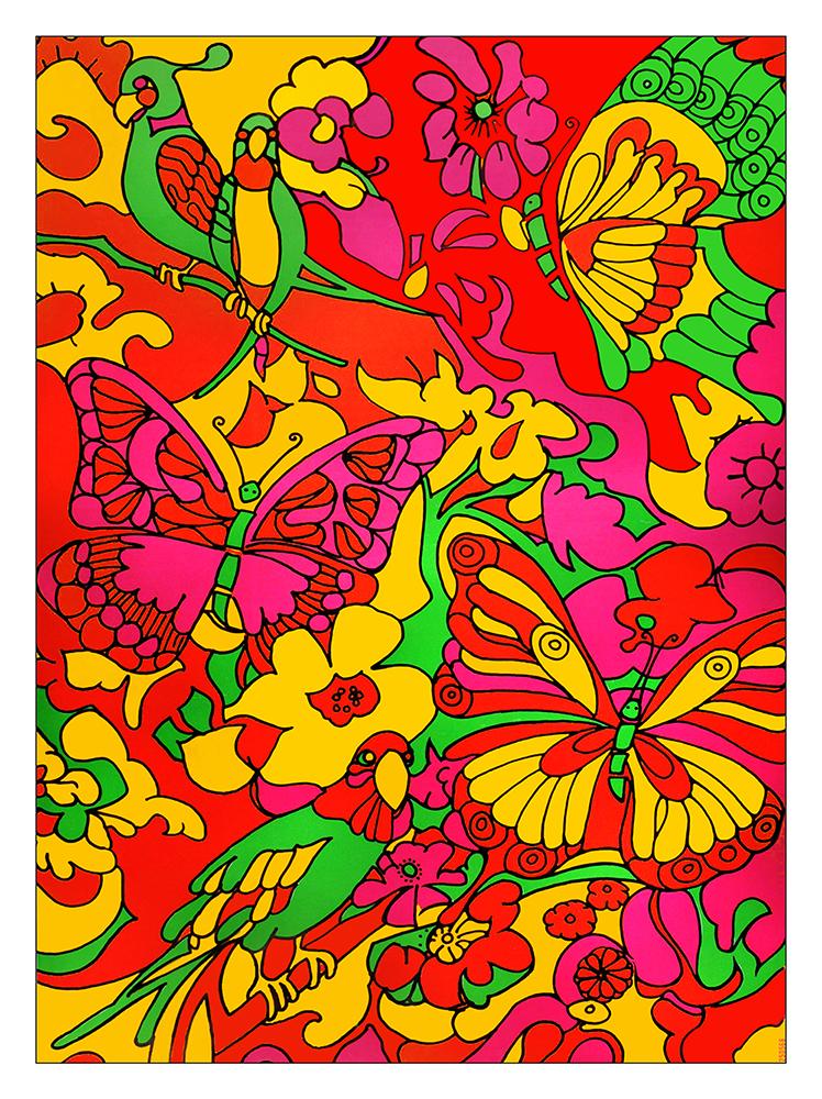 Psychedelic Parrots : Art Print £7.99 / Framed Print £22.99 / T-Shirt £ ...