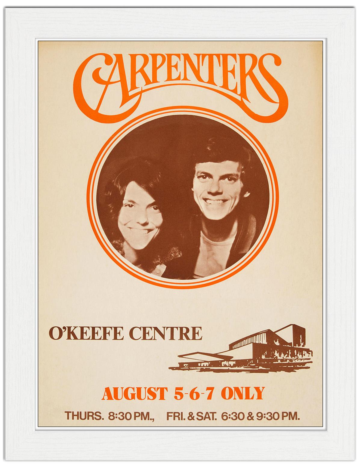 Carpenters Concert Poster : Art Print £7.99 / Framed Print £22.99 / T ...