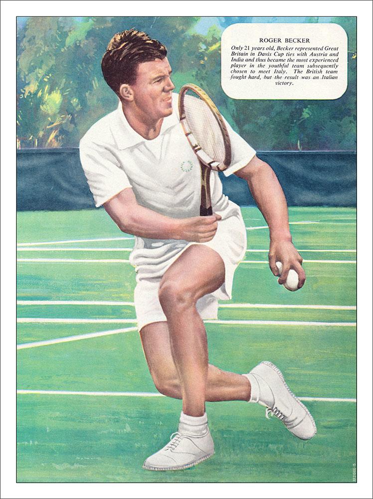Roger Becker Tennis Sports Star : Art Print £7.99 / Framed Print £22.99 ...